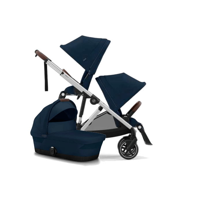 Cybex eGazelle S Double Pushchair - Silver/Ocean Blue – UK Baby Centre