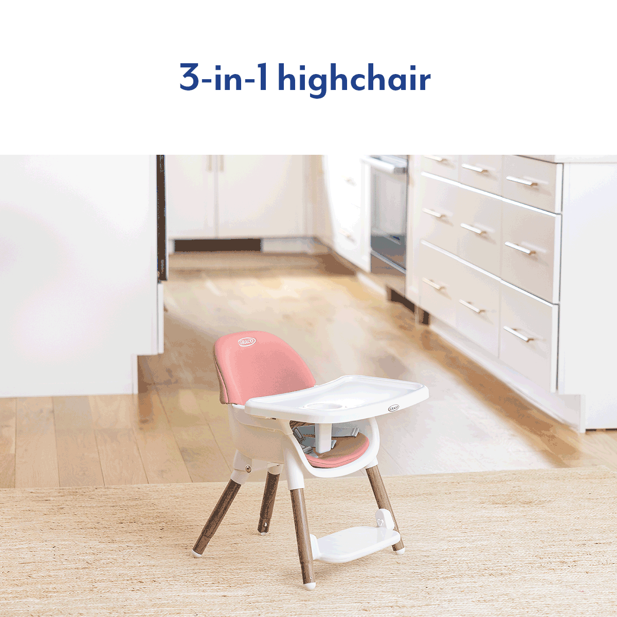 Graco Presti 3in1 Highchair - Dusty Rose – UK Baby Centre