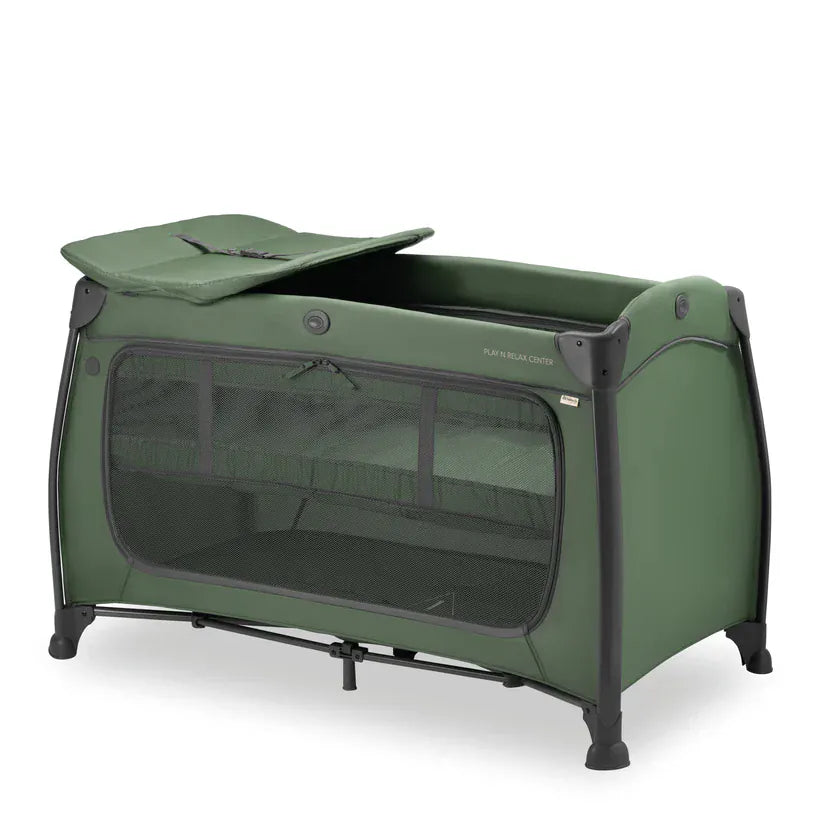 Hauck Play N Relax Center Travel Cot - Dark Green – UK Baby Centre