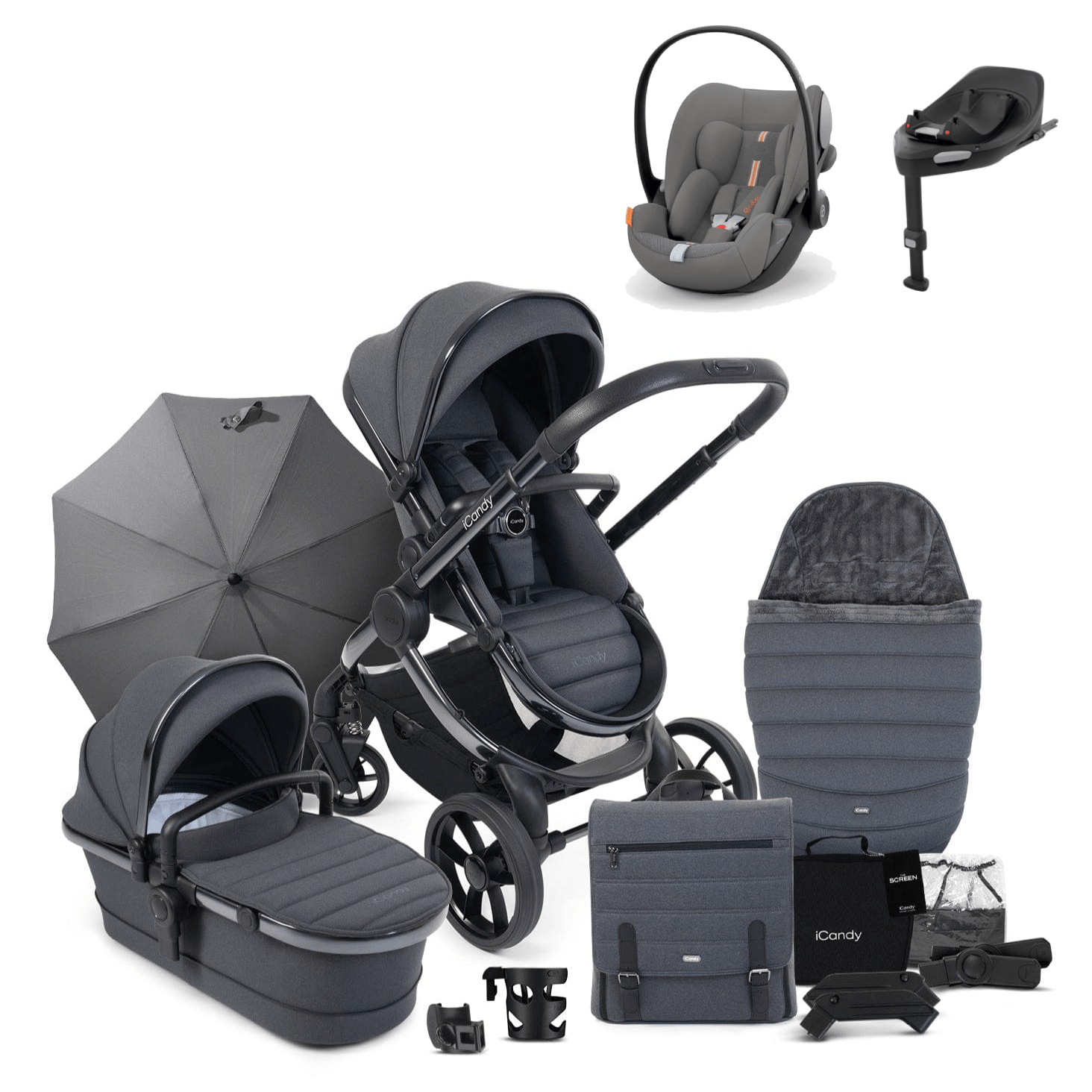 iCandy Peach 7 (Cloud G Plus) Travel System - Phantom/Dark Grey/Lava G ...