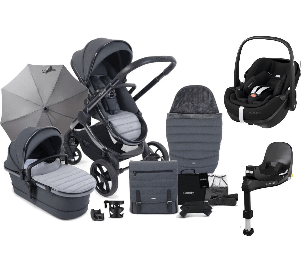 iCandy Peach 7, Pebble 360 PRO 2 Complete Travel System Bundle - Truff ...