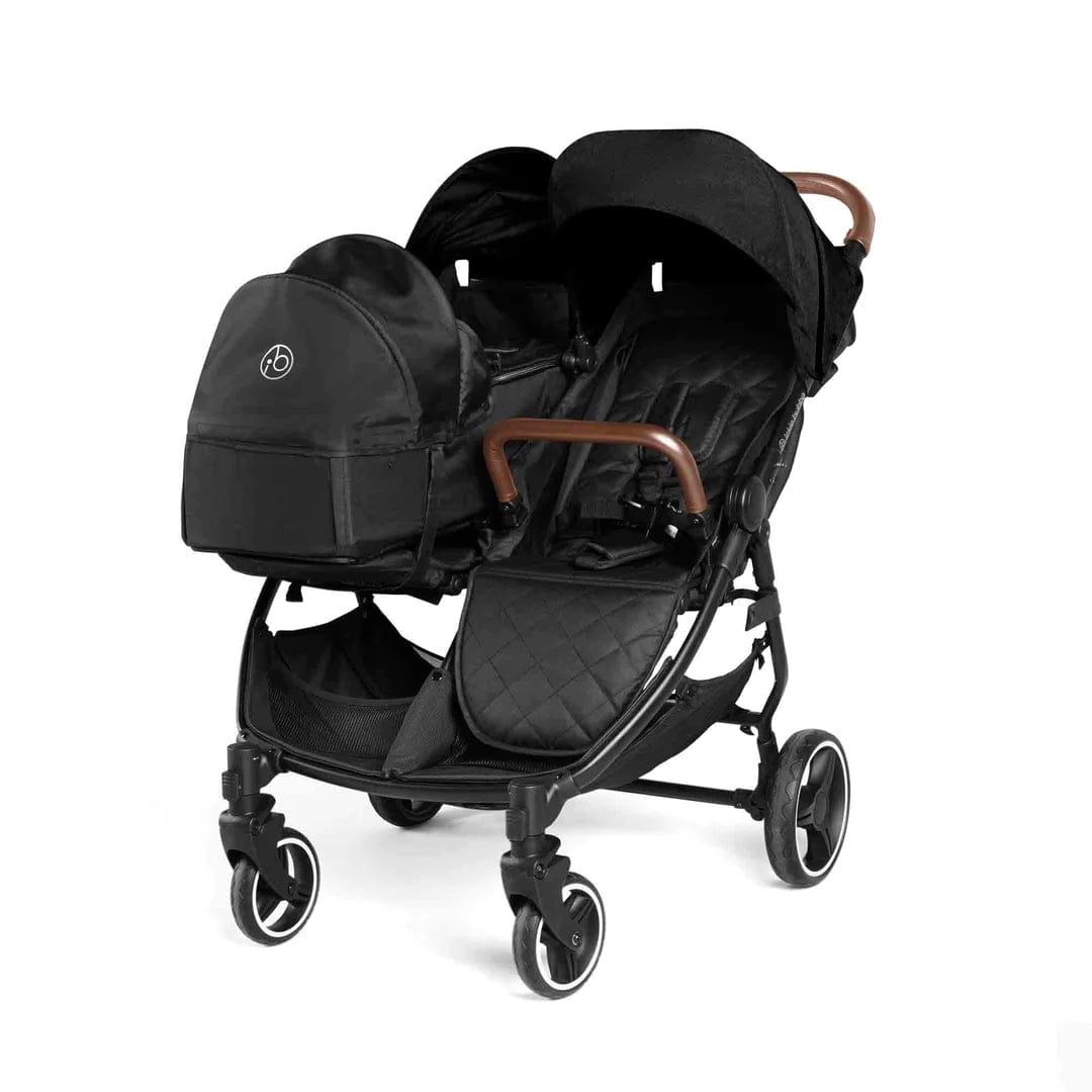 Ickle Bubba Venus Prime Double Stroller - Black / Black / Tan – UK Baby ...