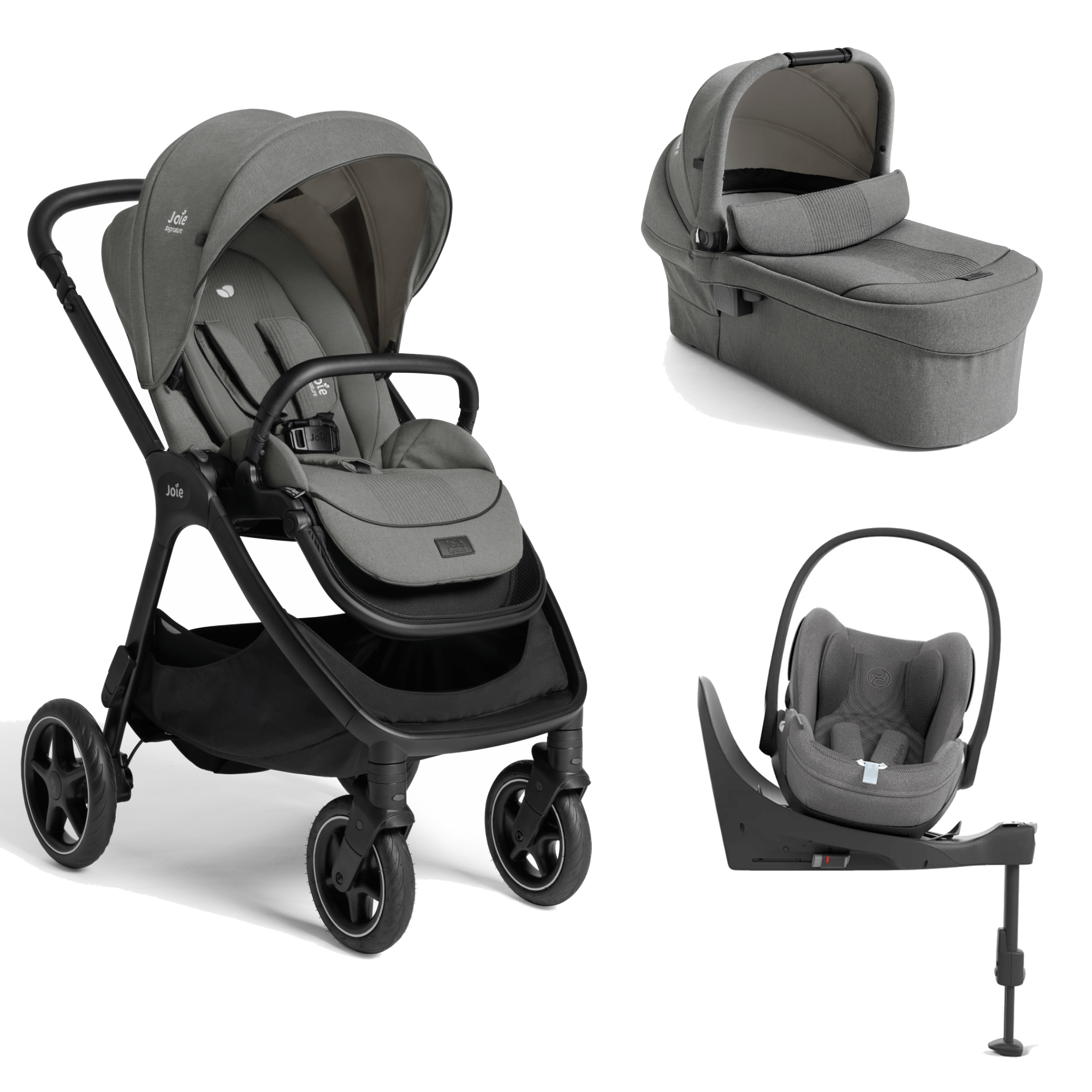 Joie Finiti Flex (Cloud T Plus) Travel System - Evergreen/Mirage Grey ...