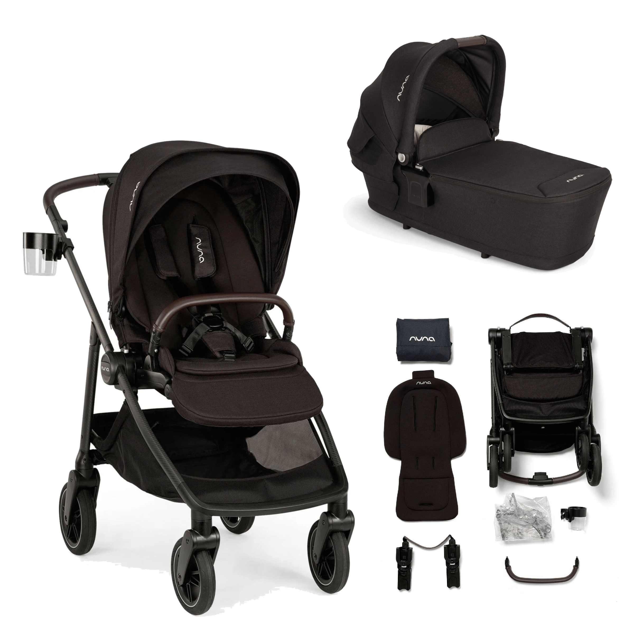 Nuna Swiv Stroller & Carrycot - Caviar – UK Baby Centre
