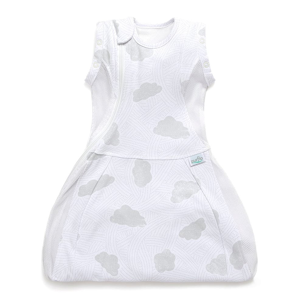 Purflo Swaddle To Sleep Bag 0.5 TOG 0-4 Month - Cotton Clouds – UK Baby ...