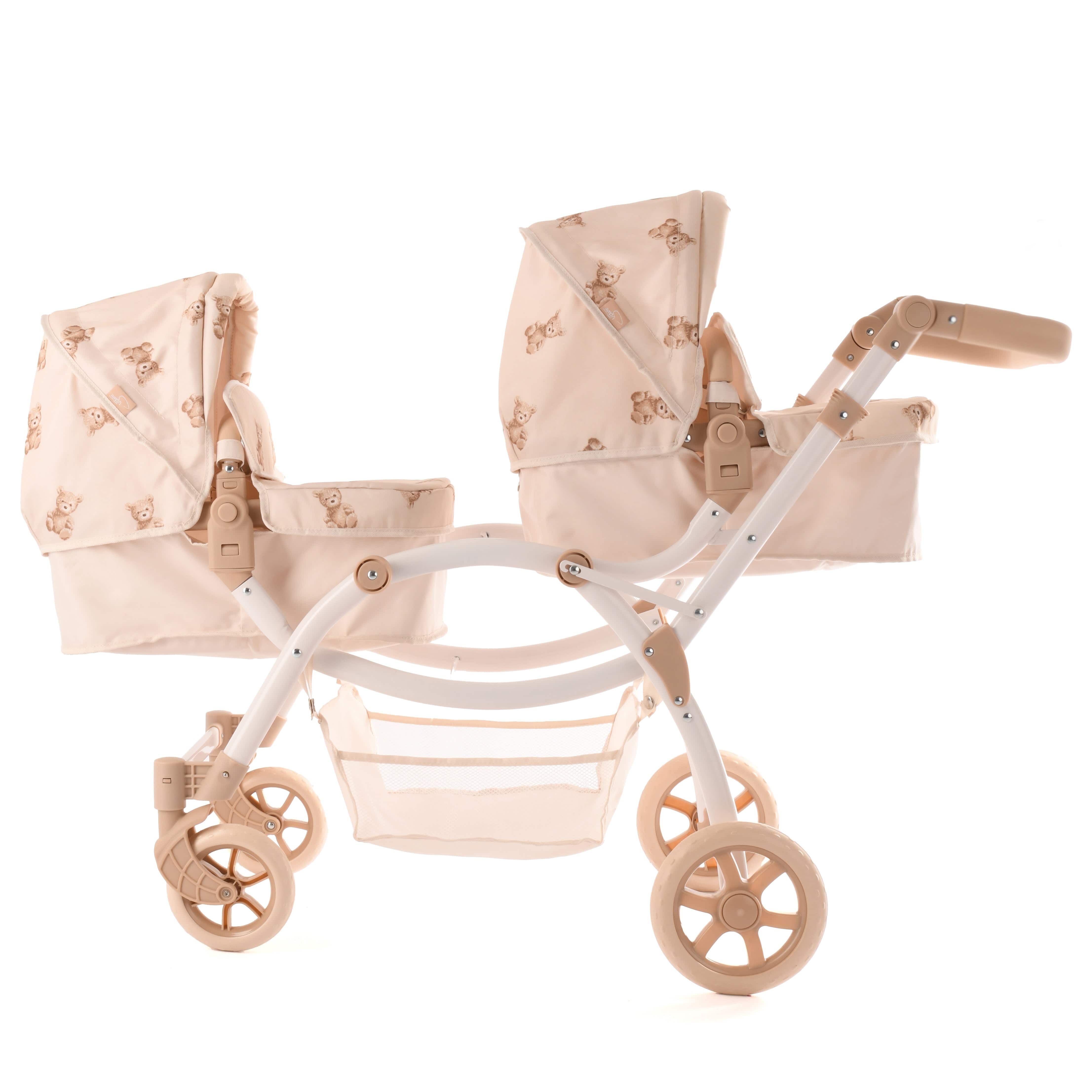 Roma Teddy Twin Dolls Pram – UK Baby Centre