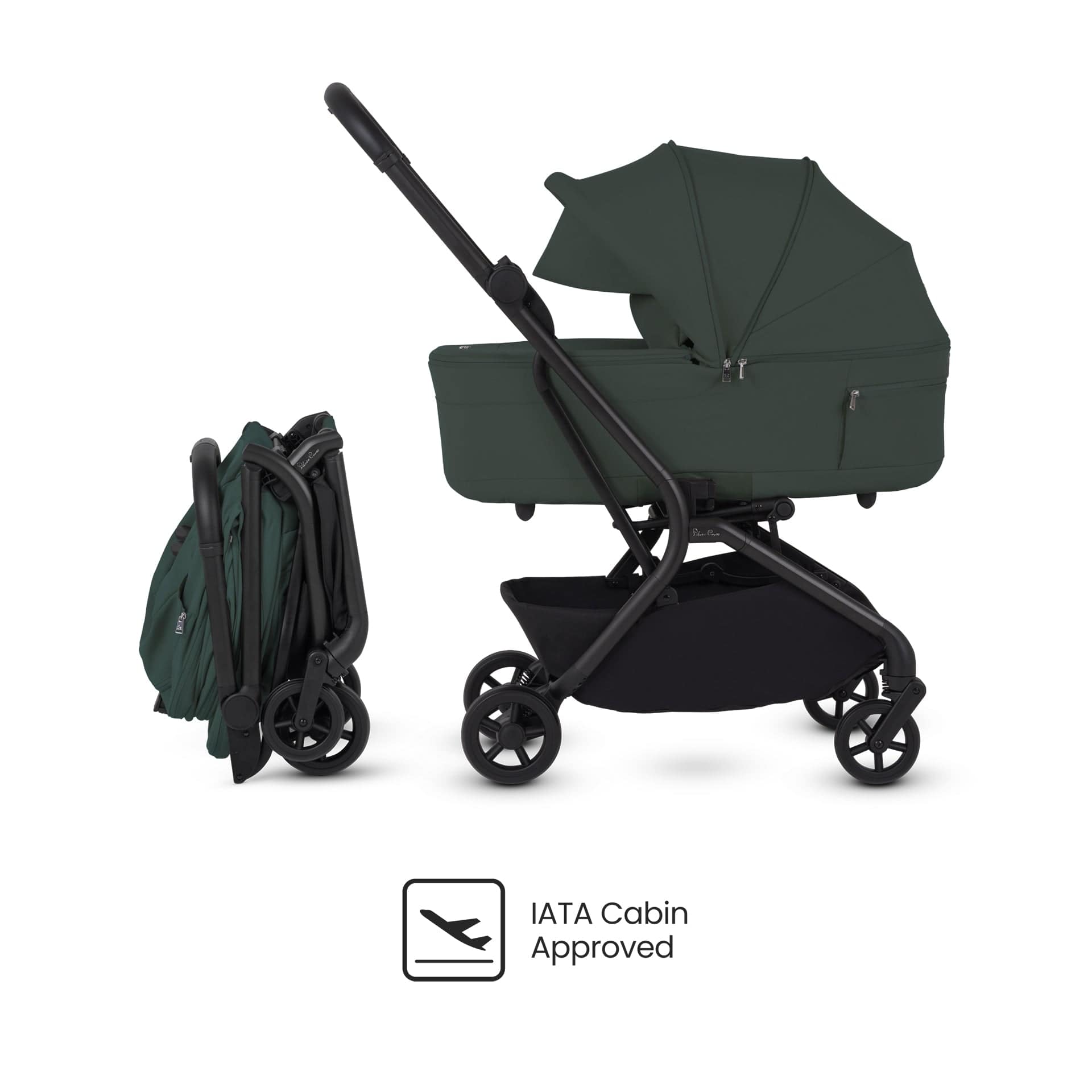 Silver Cross Nia Stroller & Carrycot - Conifer – UK Baby Centre