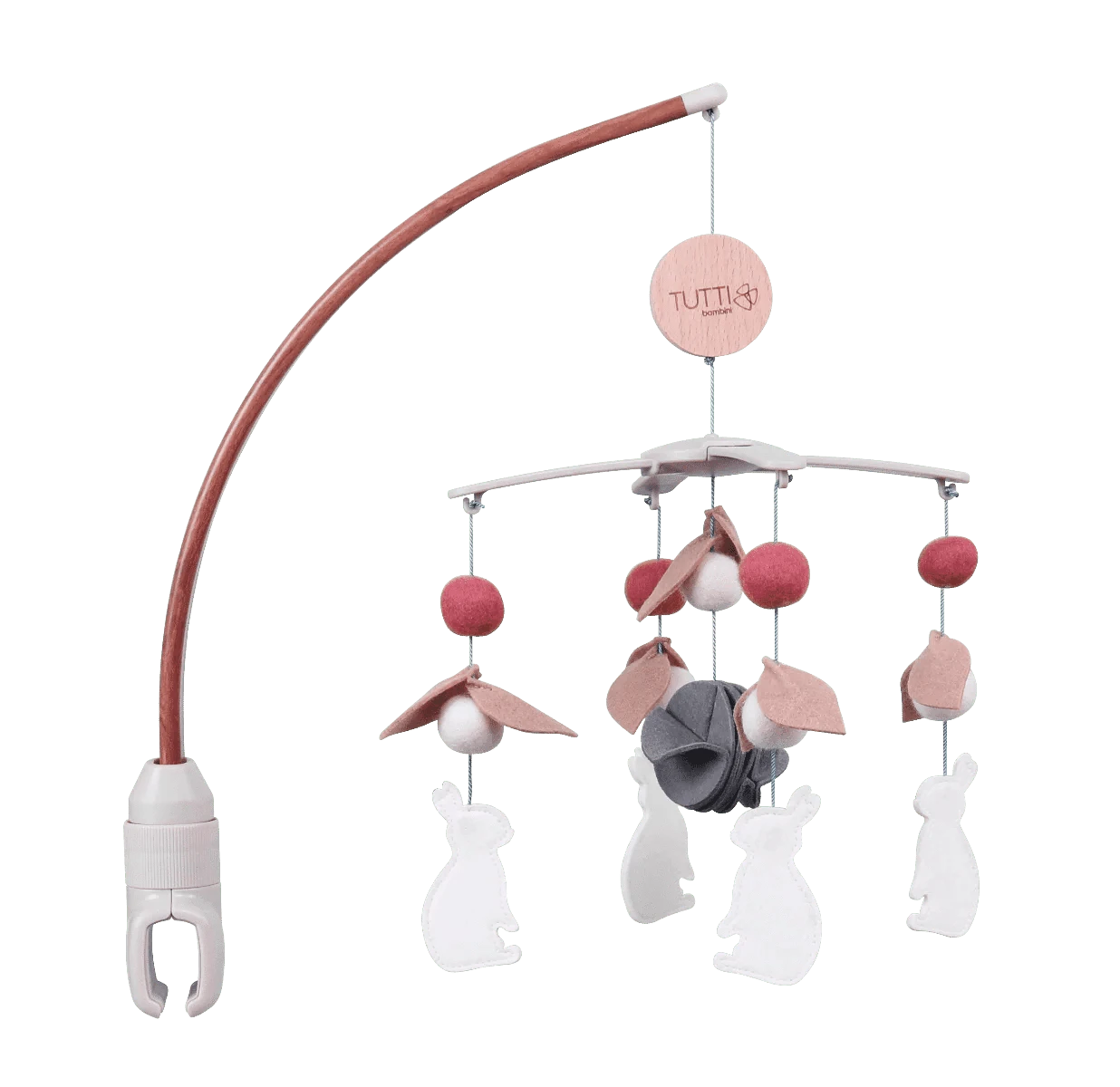 Tutti Bambini CoZee 2 in 1 Crib/Cot Mobile - Scandinavian Walnut/Cocoo ...