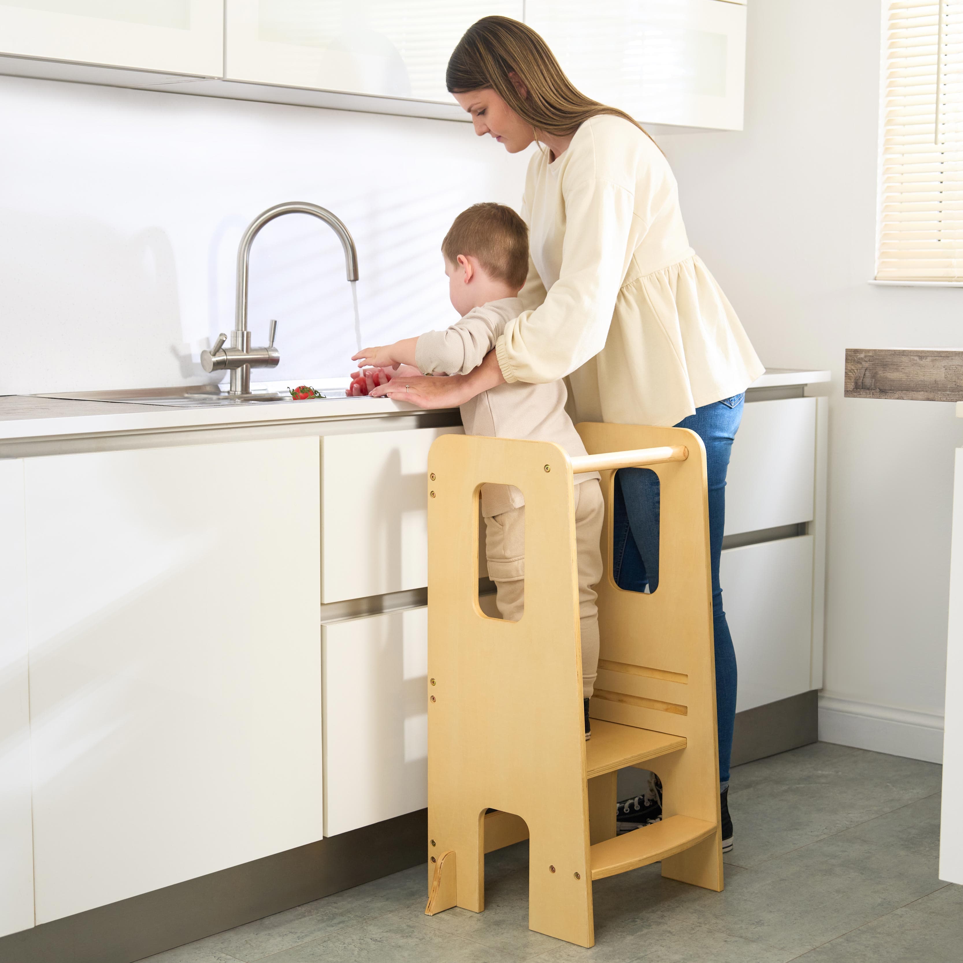 Tutti Bambini Helping Hands Montessori Toddler Learning Tower - Natura ...
