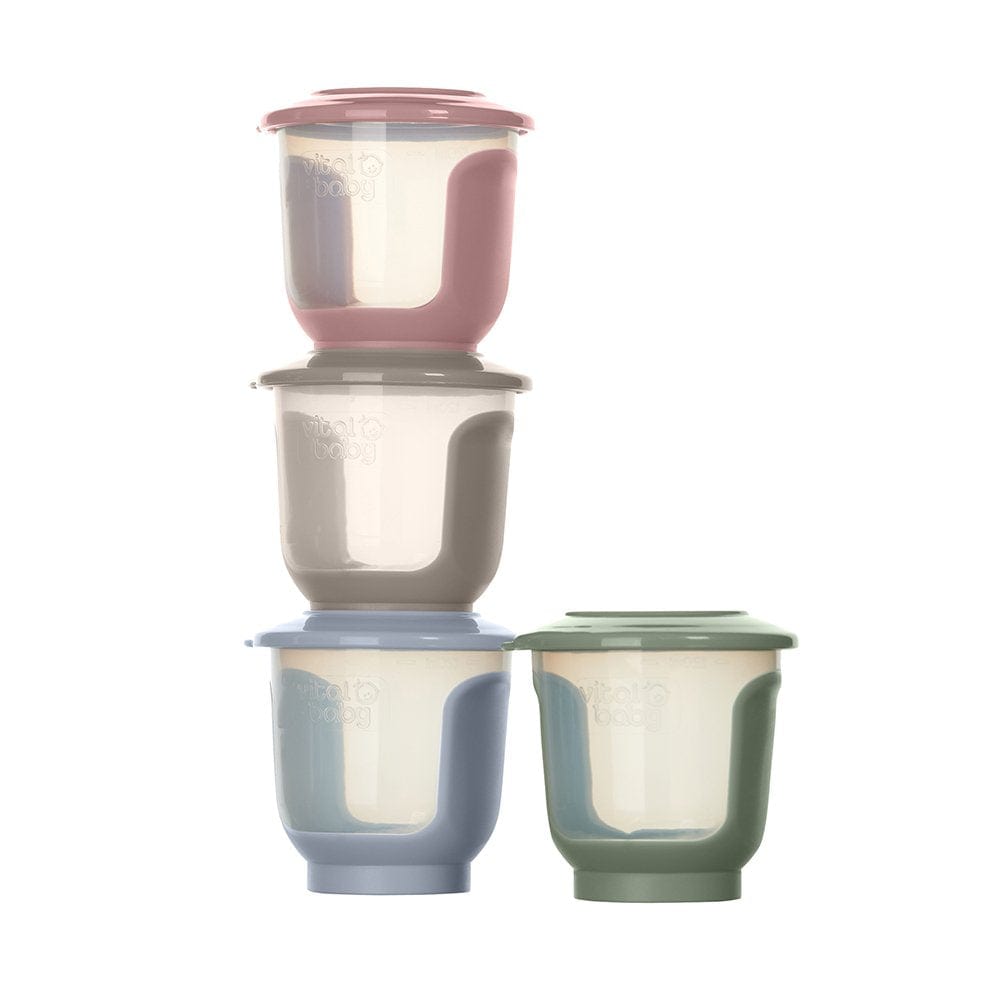 Vital Baby EarthSmart Store & Wean Pots - 120ml, 4 Pack – UK Baby Centre