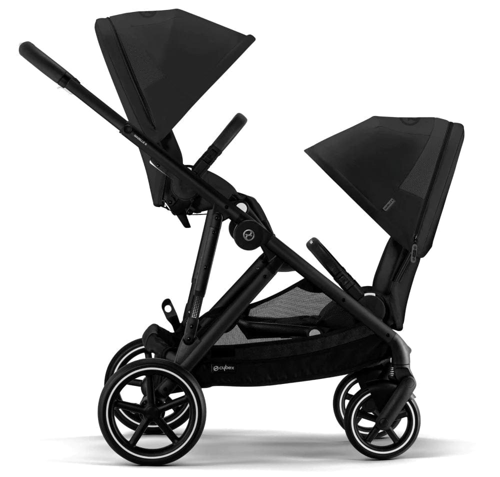 Cybex Gazelle S Double Tandem Pushchair - Black / Moon Black – UK Baby ...